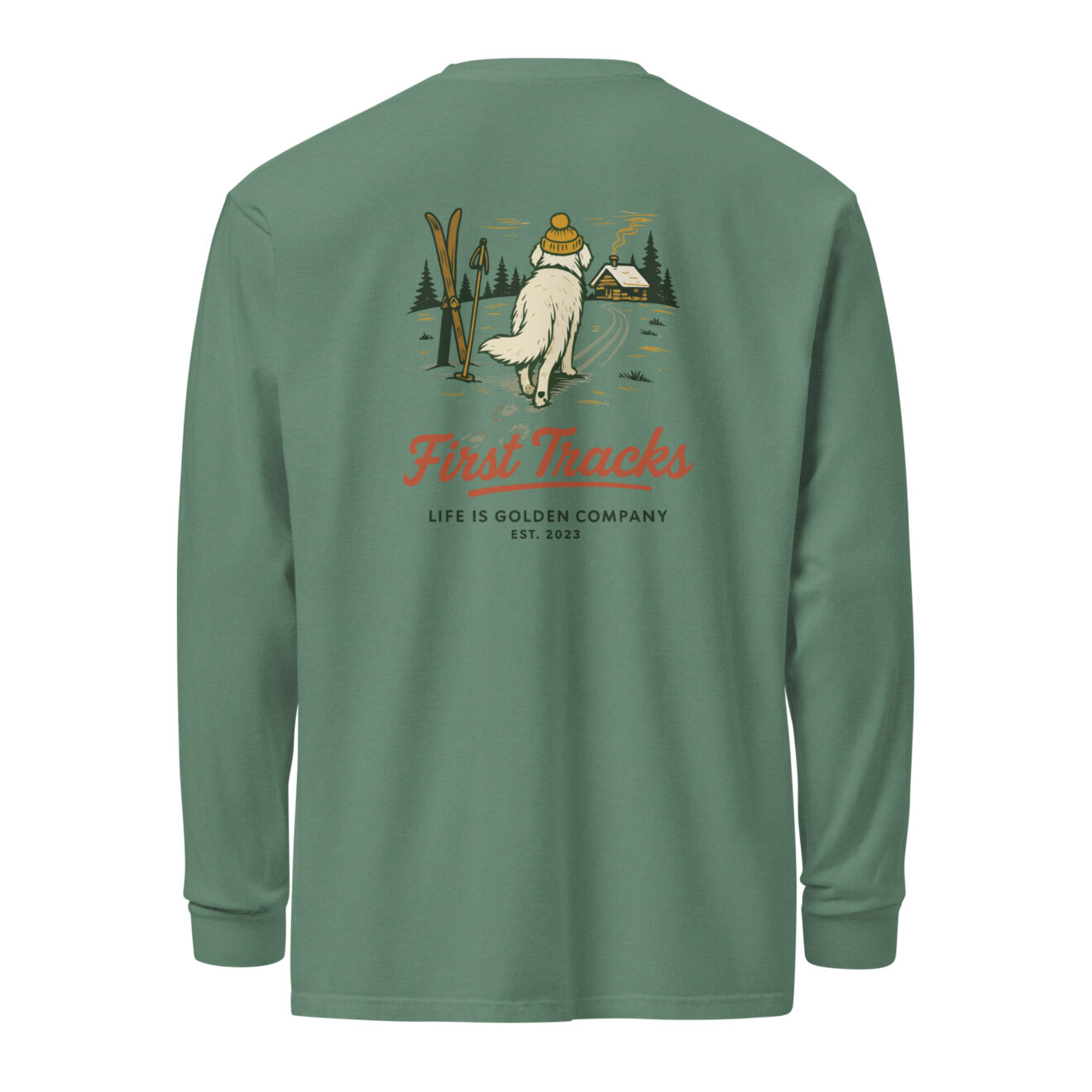 First Tracks Garment-dyed heavyweight long sleeve Tee – English Cream ...